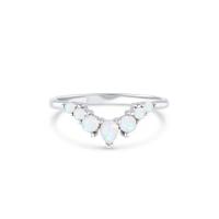 China 925 Silver Antique Elegant Genuine Opal Promise Engagement Wedding Anniversary Precious Rings for sale