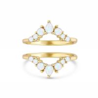 China 925 Silver Antique Elegant Genuine Opal Promise Engagement Wedding Anniversary Precious Rings for sale