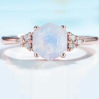 China 925 Sterling Silver Fashion Design Exquisite Dainty Moonstone Ring for sale