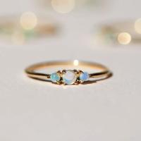 China Trendy Ring for Women 925 Sterling Silver Moonstone Ring Rose Gold Plated Princess Cut Dainty Engagement Ring for sale