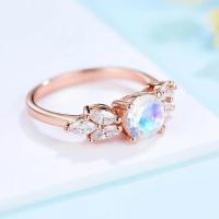 China 925 Sterling Silver Fashion Design Exquisite Dainty Moonstone Ring for sale
