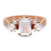 China 925 Sterling Silver Fashion Design Exquisite Dainty Moonstone Ring for sale