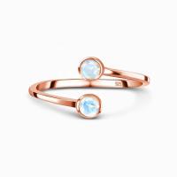 China White Gold Oval Moonstone Art Deco Unique Engagement Ring Set 925 Sterling Silver for sale