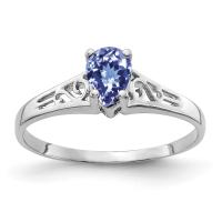 China Nature 0.5 ct Round Tanzanite Halo Ring in Sterling Silver Engagement Ring for sale
