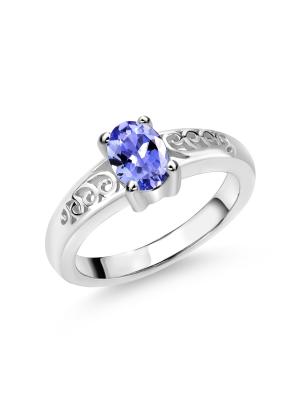 China Oval Natural Primal Gold 14 Karat White Gold 6x4mm Pear Tanzanite Ring -Handmade Wedding Ring for sale