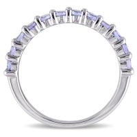 China Miabella Women's 4/5 Carat T.G.W. Tanzanite Sterling Silver Semi-Eternity Engagement Ring for sale