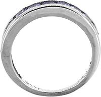 China 0.5 CTW Natural Blue Tanzanite Ring 18K Solid White Gold for sale