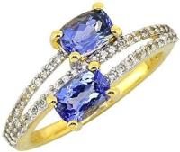 China 6.02 CTW Natural Blue Tanzanite Ring 18K Solid White Gold for sale