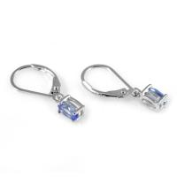 China atural Tanzanite Earring Clip Gemstone Jewelry Real Pure Genuine 925 Solid Sterling Silver for sale