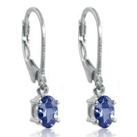 China atural Tanzanite Earring Clip Gemstone Jewelry Real Pure Genuine 925 Solid Sterling Silver for sale