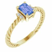 China Carat Tanzanite 0.925 Sterling Silver Ring Jewelry With White CZ Accent for sale