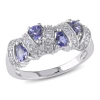 China With 925 Sterling Silver Rhodium Tanzanite Engagement Ring for sale