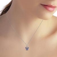 China Solitaire Pendant Angara Natural Tanzanite Necklace For Women Girls 14K for sale