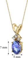 China 3.12 Carat Genuine Tanzanite And White Topaz 3 Piece Necklace 925 Sterling Silver for sale