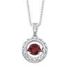 China Lab-Created Sapphire & Lab-Created Ruby Necklace Sterling Silver for sale