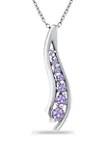 China Silver Floating Solitaire Aquamarine Pendant Gift For Women Men for sale