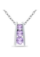 China Silver Floating Solitaire Aquamarine Pendant Gift For Women Men for sale