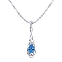 China The Artistic Airy Design Of  This Whimsical Blue Topaz Pendant for sale