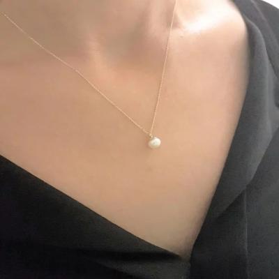 China 14K Pendant Necklace For Women Is With Decorated A 6MM Freshwater Pearl for sale