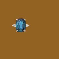 China Soiree London Blue Topaz And CZ Cocktail Engagement Ring Jewelry Certificated for sale