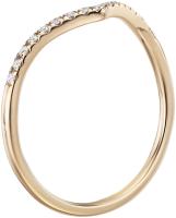 China Diamond Chevron Stackable Heart Sytle Fashion Ring in 9K Yellow Gold for sale
