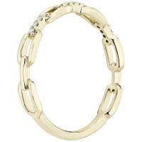 China 9K Rose Gold With Silver Diamond Link Fashion Ring For Women for sale