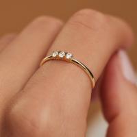 China Monte Napoleone Stella 9K Gold Ring With Zir Conia for sale