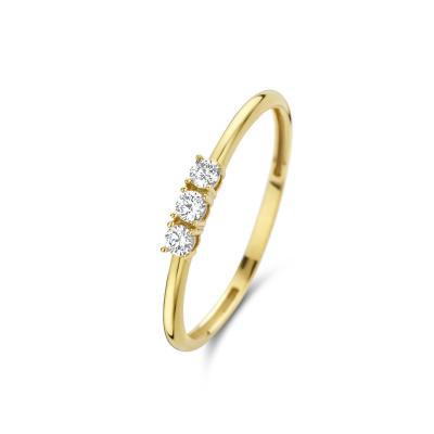 China Monte Napoleone Stella 9K Gold Ring With Zir Conia for sale