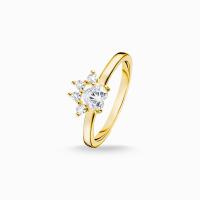 China Beautiful Flower Sytle Ring Paw Cat 9K Gold Ring for sale