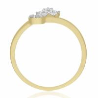 China 0.20 CTS Diamond Ring-9K White Gold-star Shape Engagement Ring for sale