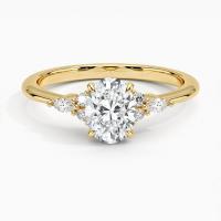 China 9 K Yellow Gold Jewelry Diamond Engagement Ring For Girls for sale