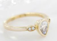 China 9 K Yellow Gold Jewelry Diamond Engagement Ring For Girls for sale