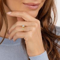 China Arden Diamond Engagement Ring With 0.75 Carat Round Diamond In 9k Yellow Gold for sale