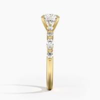 China 9K Gold Snowflake Inspired Lab Diamond Jewelry Lady Women Engagement Ring for sale