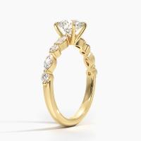 China 9K Gold Snowflake Inspired Lab Diamond Jewelry Lady Women Engagement Ring for sale