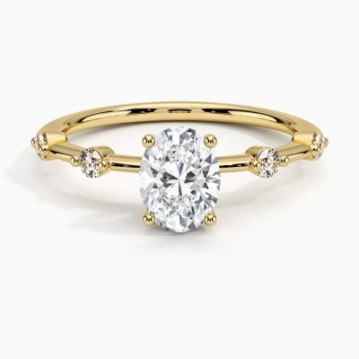 China Aimee Diamond Engagement Ring With 0.75 Carat Oval Diamond for sale