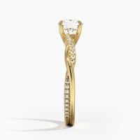 China Petite Twisted Vine Diamond Engagement Ring In 9k Yellow Gold for sale