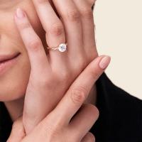 China Petite Twisted Vine Diamond Engagement Ring In 9k Yellow Gold for sale