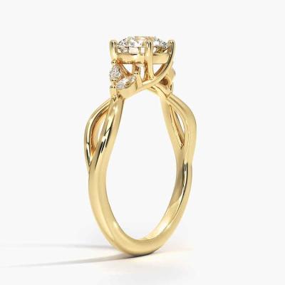 China Willow Diamond Engagement Ring (1/8 Ct. Tw.) With 9K Gold for sale