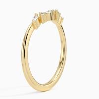 China Sparkling Round And Marquise Sleek Chevron Shaped Ring With 9K Gold for sale
