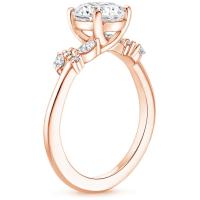 China Rose Gold Arden Diamond Engagement Ring With 0.75 Carat Round Diamond for sale