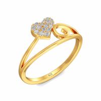 China Luxe Willow Diamond Engagement Ring 1/4 Ct. Tw. With 9K Gold Heart for sale