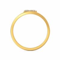 China Joyalukkas 9K Yellow Gold Ring , Girls Heart Diamond Engagement Ring for sale