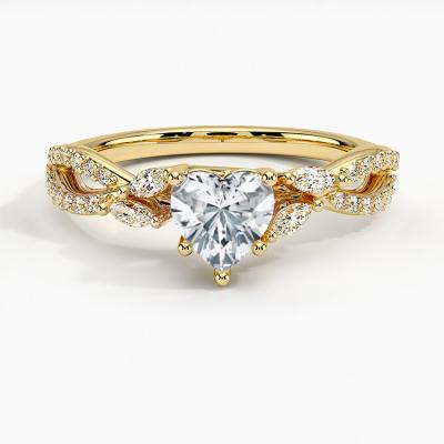 China Luxe Willow Diamond Engagement Ring 1/4 Ct. Tw. With 9K Gold Heart for sale