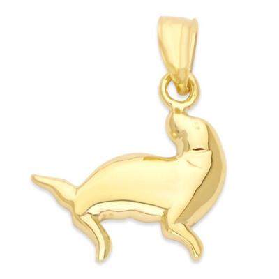 China 14k Gold Seal Pendant, Sea Life Jewelry, Spirit Animal Gift for Her with 20 inch Chain for sale