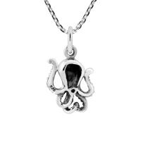 China 925 Sterling Silver 3D Blue White Enamel Fish Charm Pendant Necklace for sale