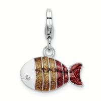 China 925 Sterling Silver 3D Red Enamel Ladybug Charm Pendant Necklace for sale