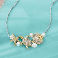 China 18kt Gold Over Sterling Silver Sea Life Link Beautiful Necklace For Women for sale