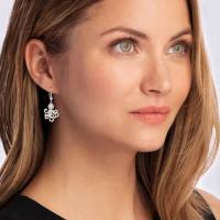 China Hawaiian Jewelry CZ Octopus Drop Earrings in Sterling Silver for sale