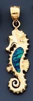 China Kids Women Men 14k Gold 28.29mm Dolphin Pendant With Inlaid Opal for sale